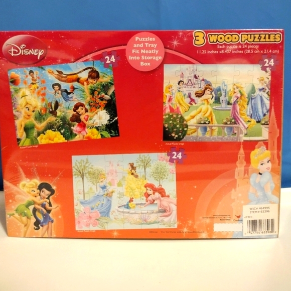 Disney | Toys | Disney 3pack Princesses Wooden Puzzles | Poshmark
